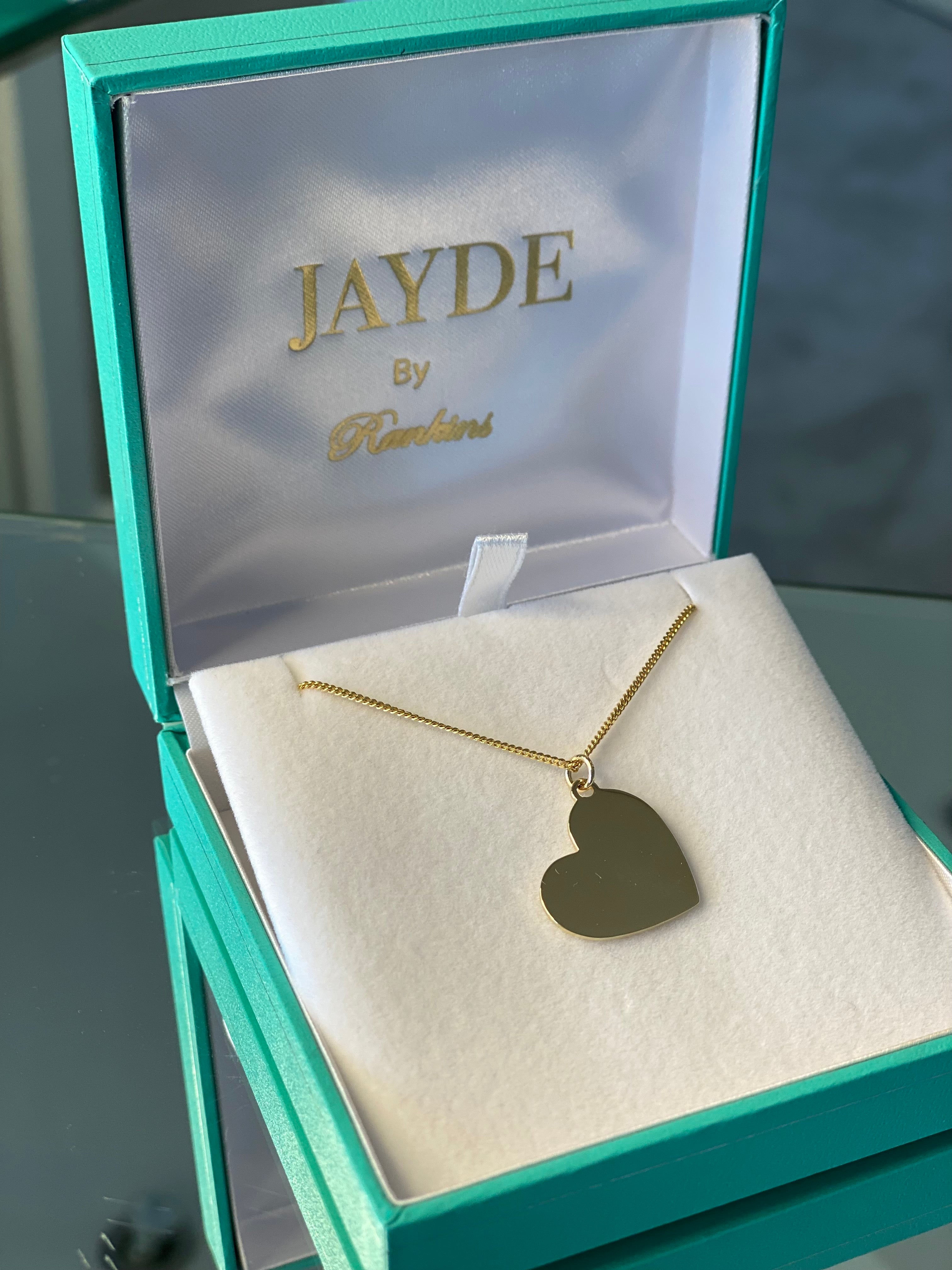 Straight from my Heart- Yellow Gold double latch chain – Jayde Store